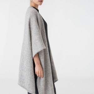 Soft Oversized Knit Poncho Baby Alpaca Wrap Over Top or Jacket Shawl ...