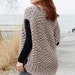 Chunky Knitted Vest European/diagonal Shoulders and High Neck. Sizes S ...