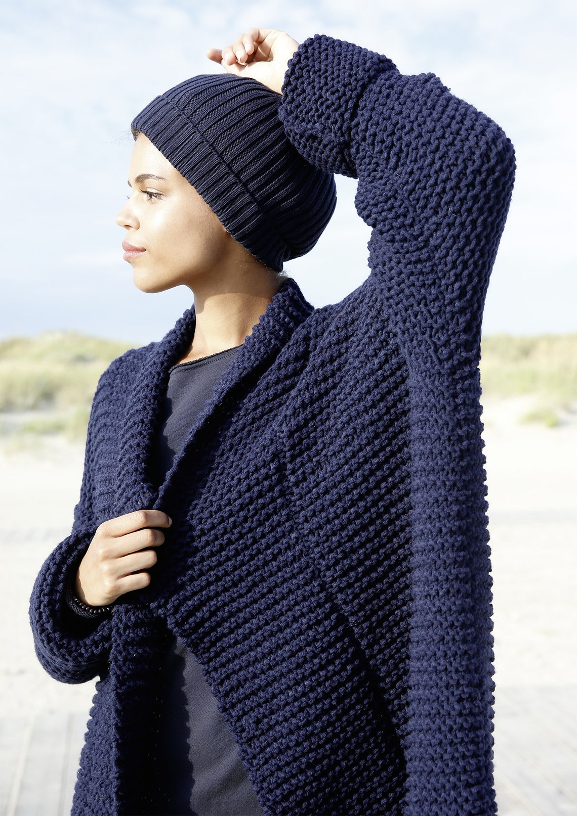 Chunky Knit Alpaca Blend Oversized Cardigan Coat - Etsy