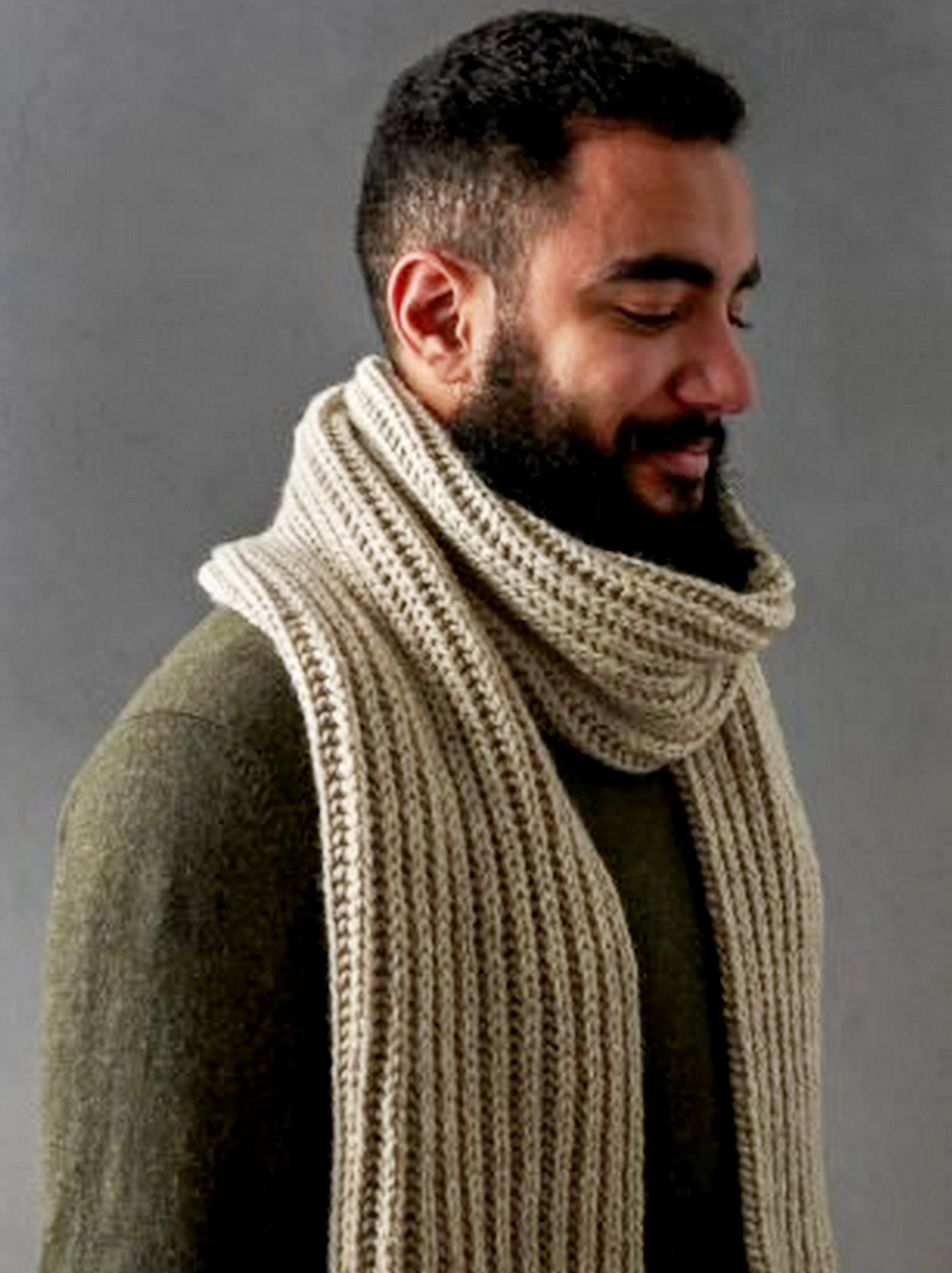 Mens Knit Scarf, Man Wool Scarf, Knitted Scarf for Men, Gift for Men ...