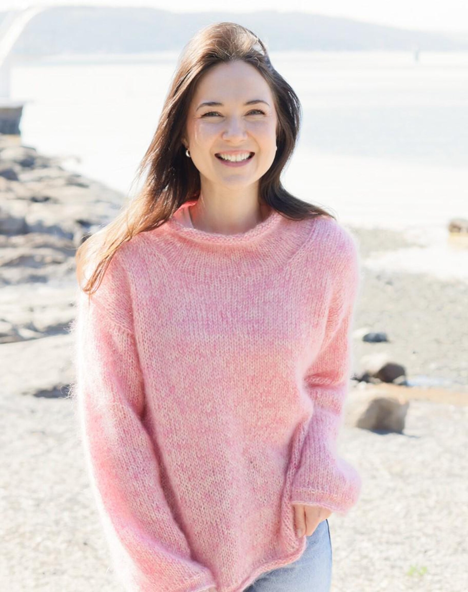 Kid-silk Mohair Knit Jumper: European Shoulder, Airy Sweater (size S ...