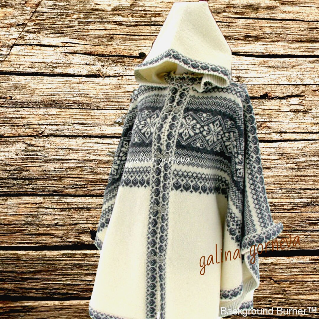 Knit Poncho, Wool Poncho, Knitted Poncho. Stylish Poncho. White Poncho ...
