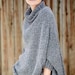 Soft Oversized Knit Poncho Baby Alpaca Wrap Over Top or Jacket Shawl ...