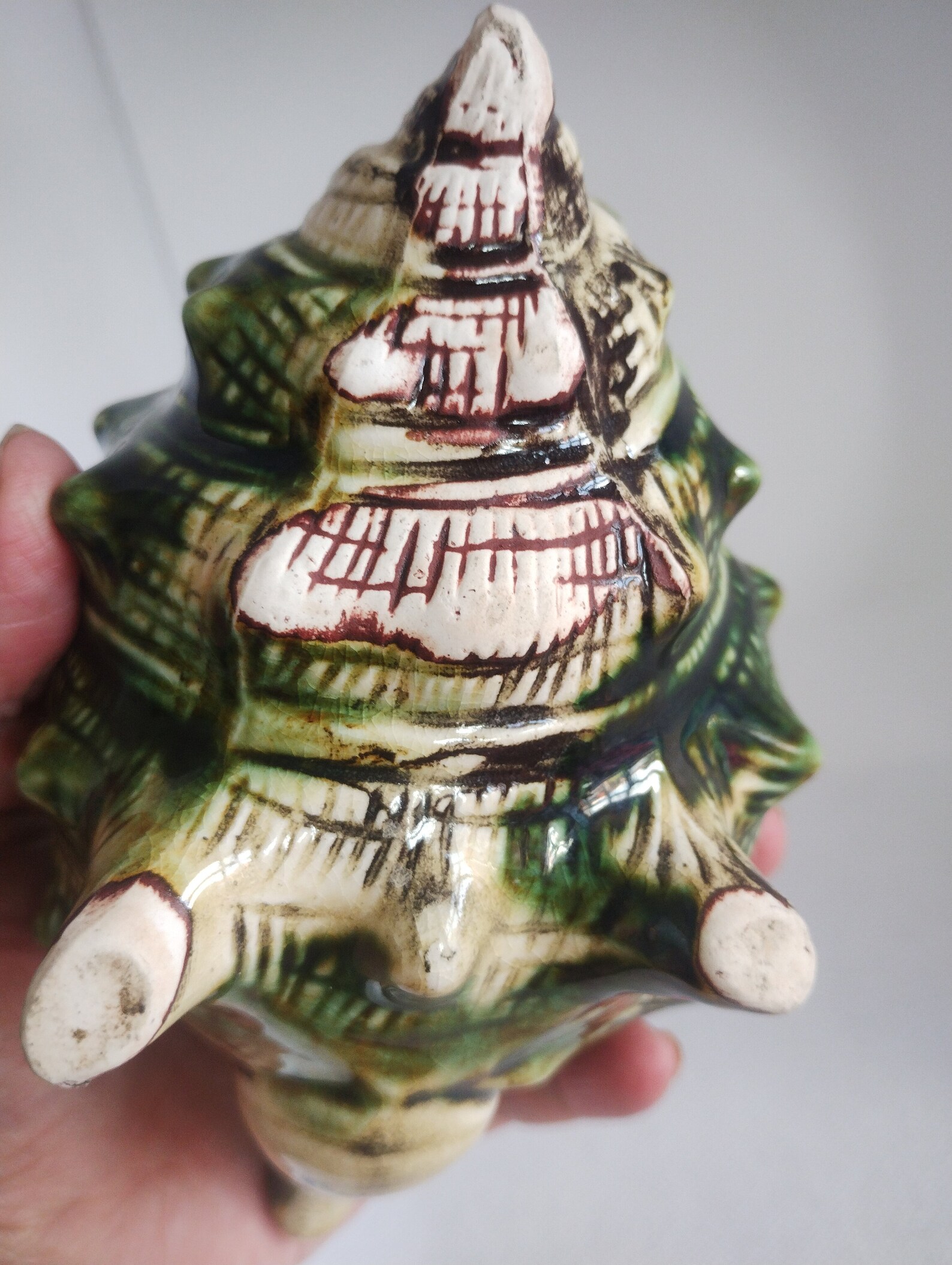 Vintage Conch Shell Majolica Seashell Teapot Green - Etsy