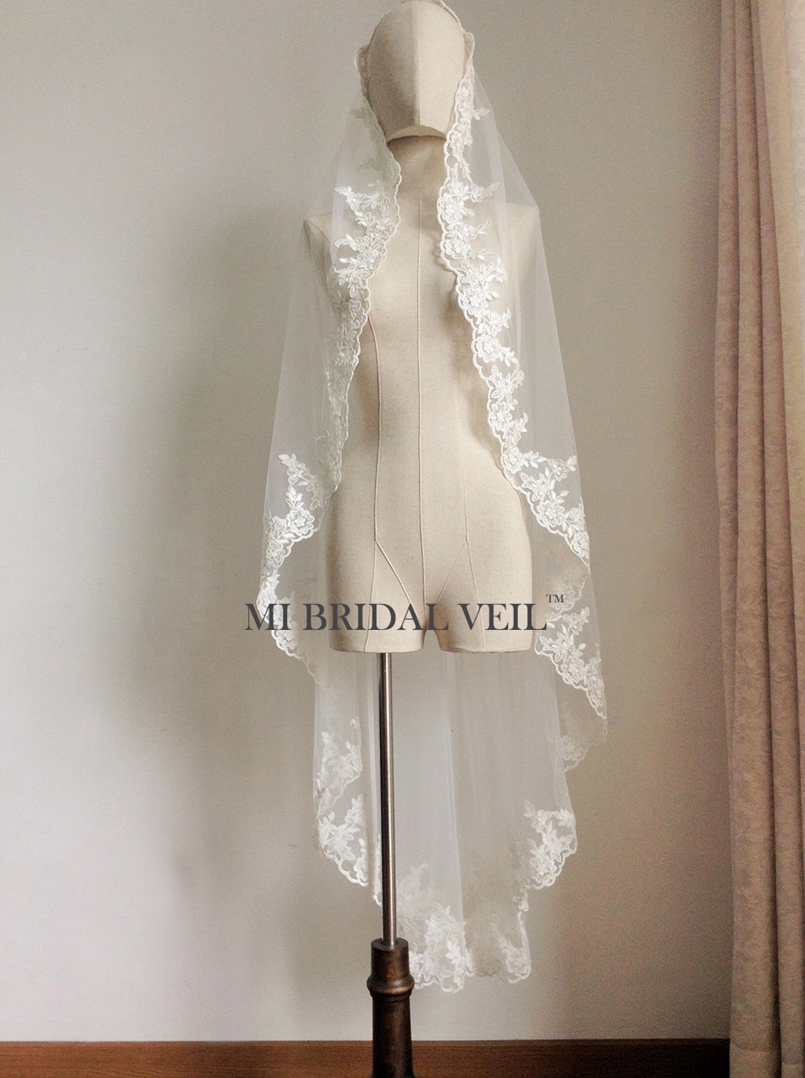 Lace Veil Lace Wedding Veil Lace Bridal Veil Fingertip - Etsy Australia