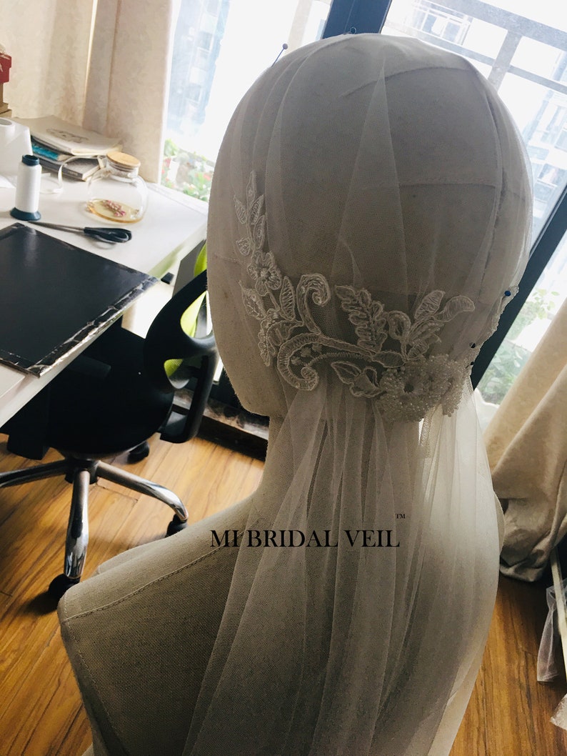 Juliet Cap Veil Beaded Cap Veil Great Gatsby Cap Veil - Etsy
