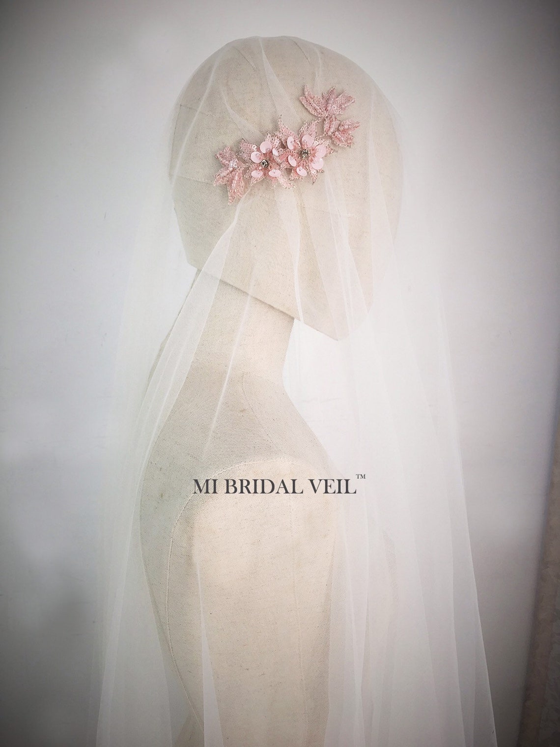 Juliet Cap Veil, Cap Veil, Vintage Inspired Veil, Blush Lace Juliet Cap ...