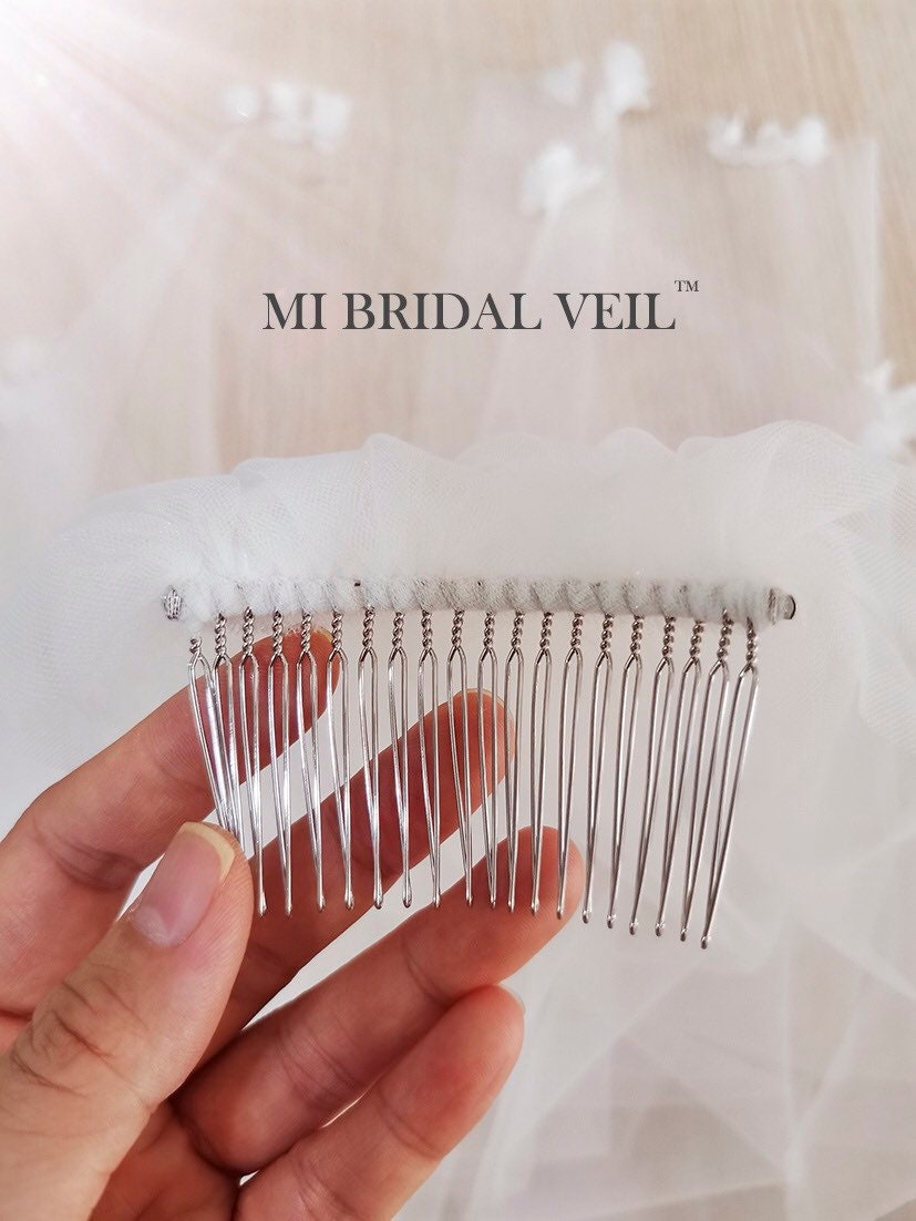 Wedding Veil With Flowers, Petal Wedding Veil, Boho Wedding Veil ...