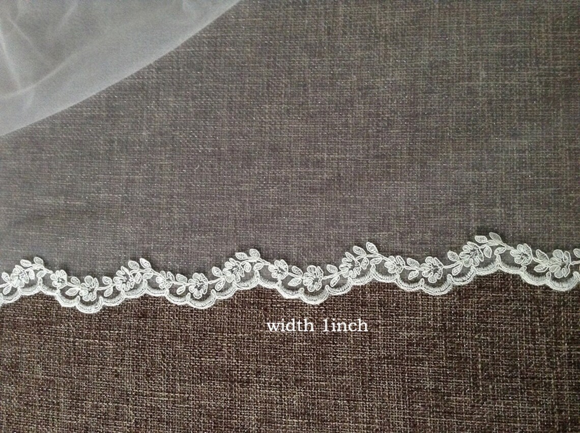 Mantilla Veil Small Lace Mantilla Veil Cathedral Lace Veil | Etsy