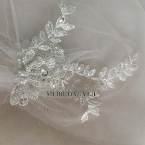 Juliet Cap Veil, Beaded Cap Wedding Veil, Vintage Style Veil, Beaded ...