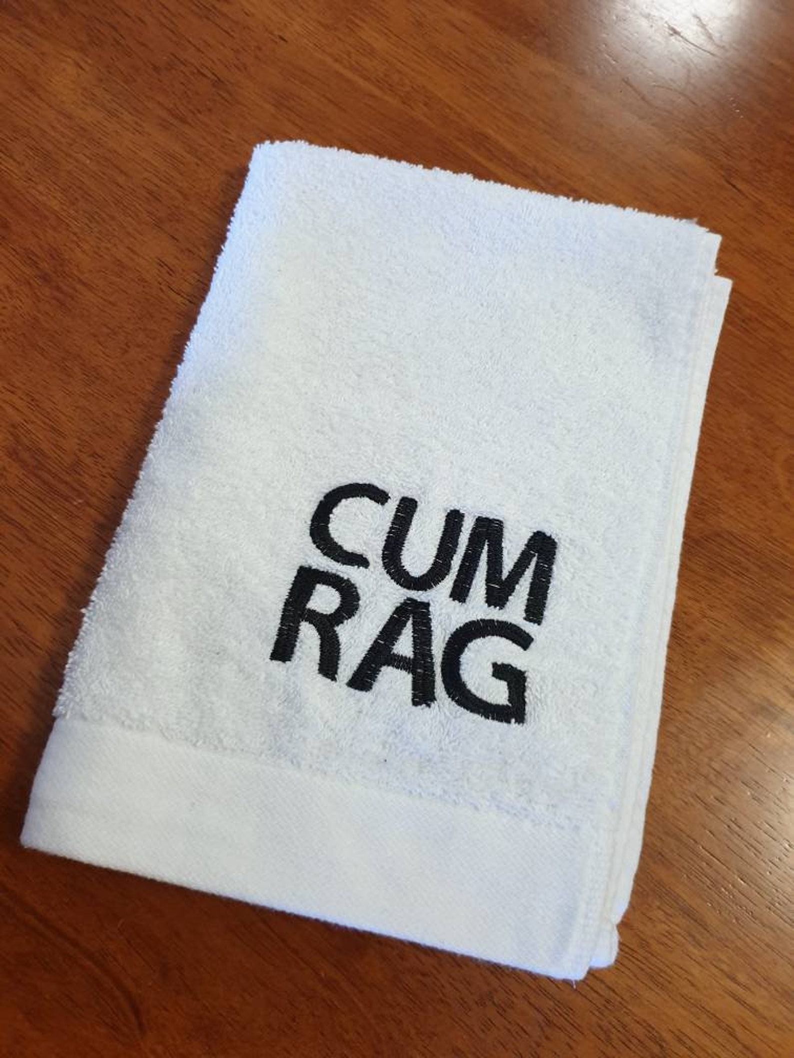 CUM RAG Embroidered Towel Valentines Day Gag Gift - Etsy Australia