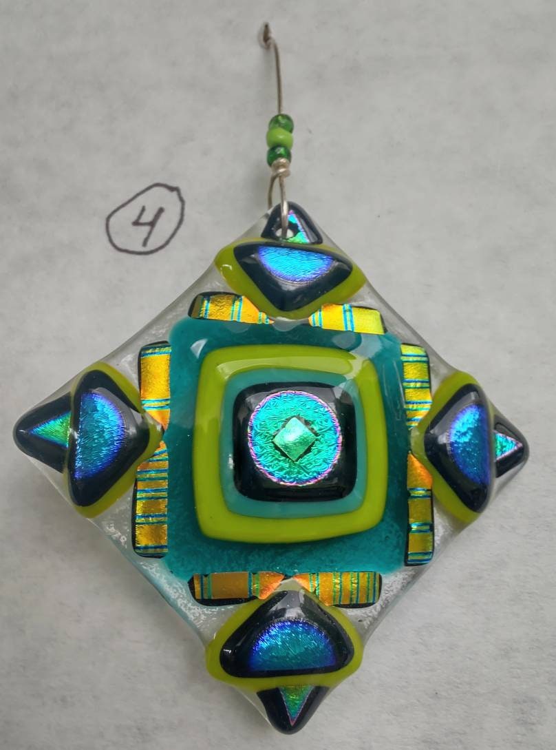 Fused Glass Ornaments - Etsy