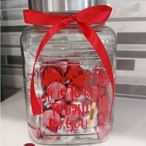 Teacher Candy Jar, Valentines Day, Chocolate Jar for Classroom, Mason ...