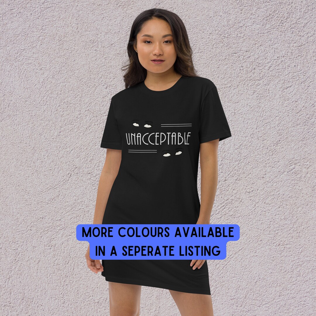 Unacceptable Organic Cotton T-shirt Dress - Etsy