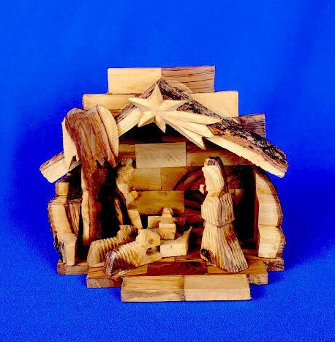 Vintage Hand Carved Nativity Set - Etsy