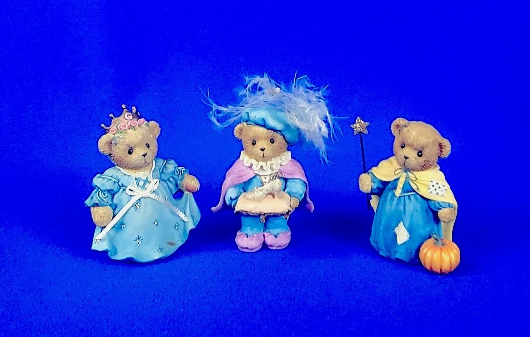 Cinderella, the Prince and Fairy Godmother - Cherished Teddies - Etsy