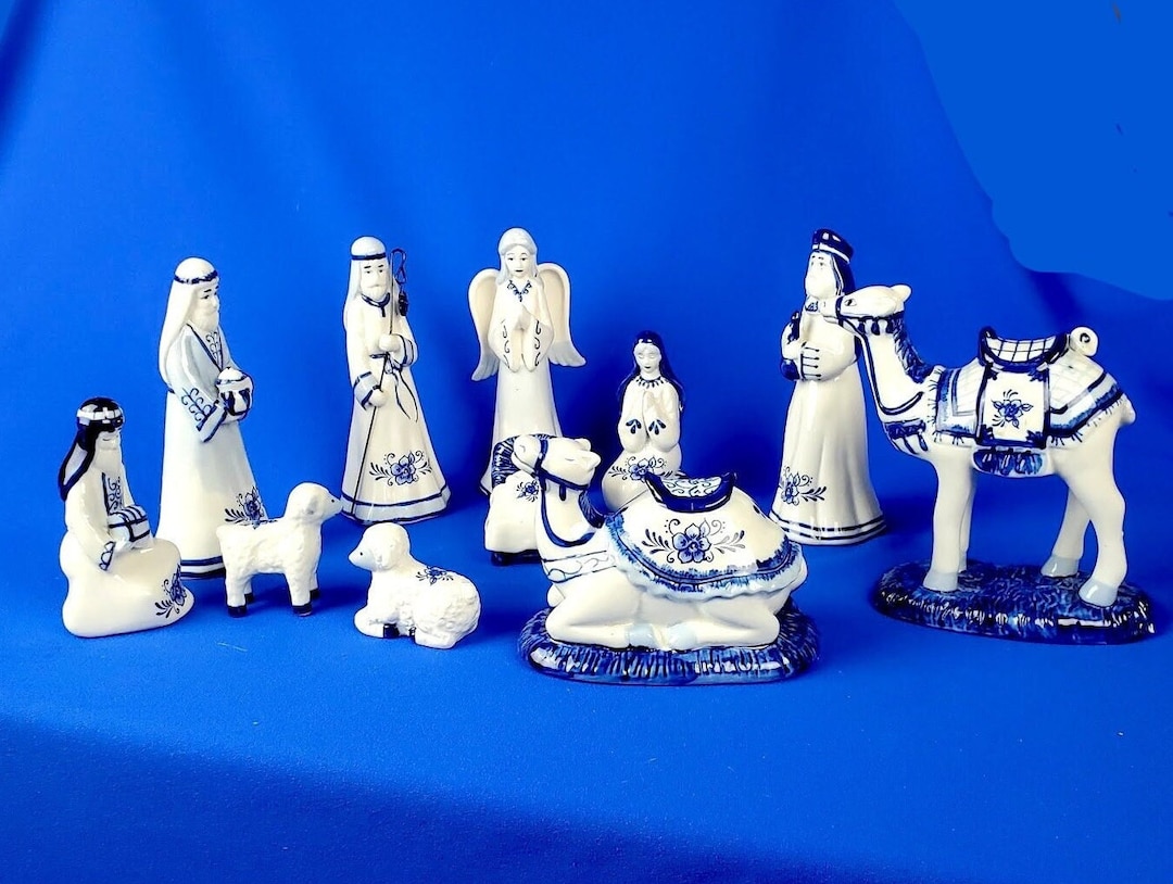 Delft Blue Nativity Set - Etsy