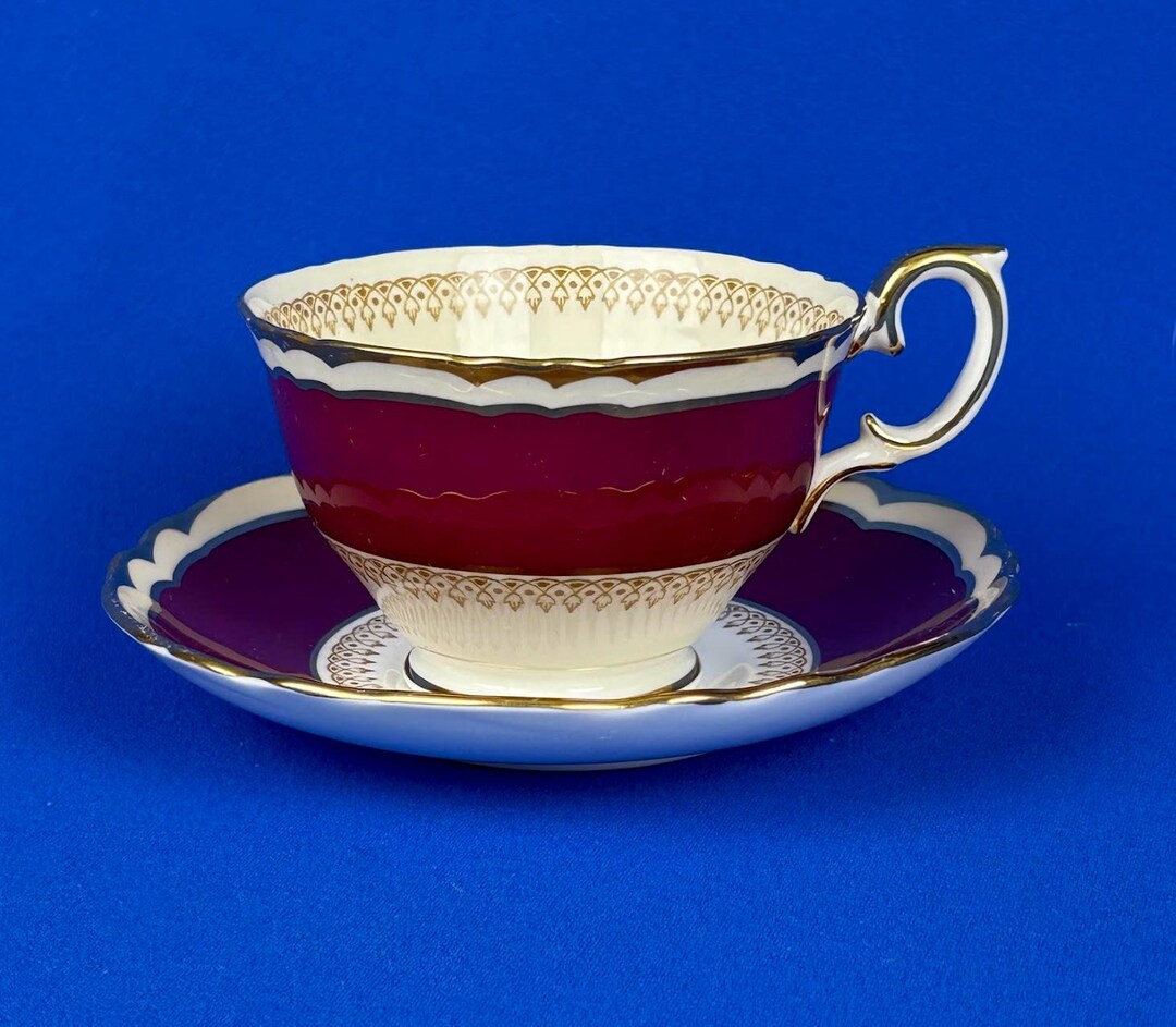 Crown Staffordshire Tea Cup and Saucer - Etsy