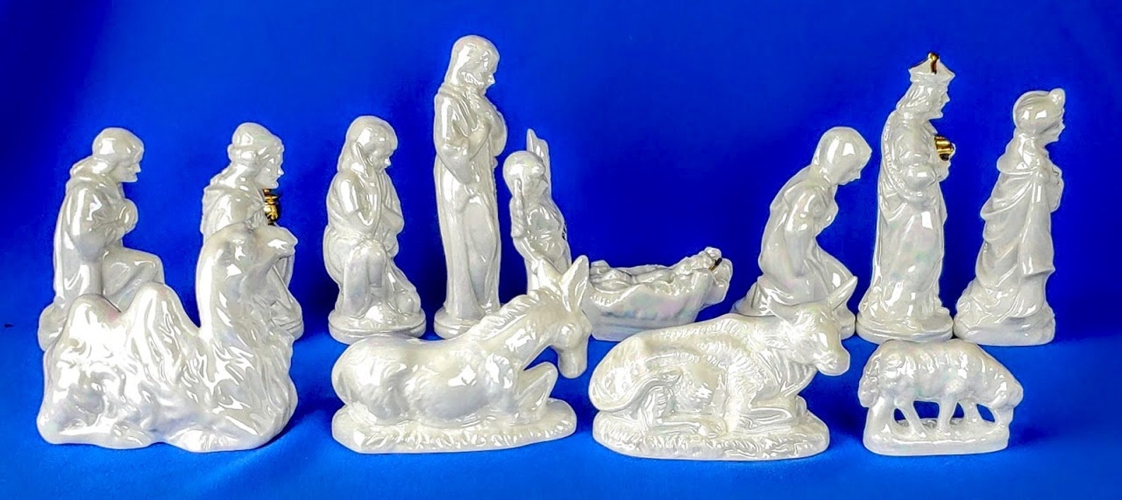 Pearl and Gold Nativity Set | Etsy