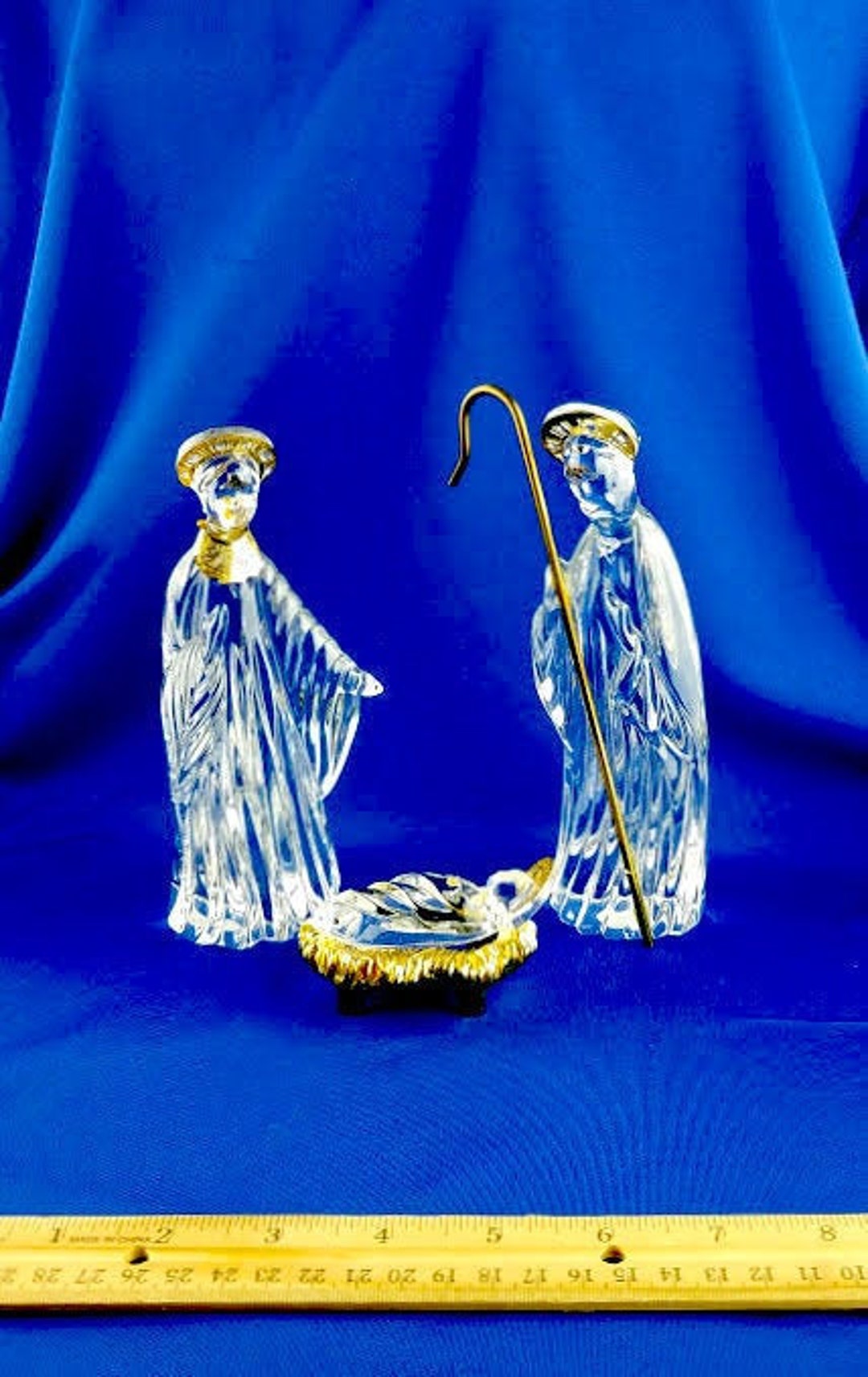 Gorham Crystal Nativity Set - Etsy