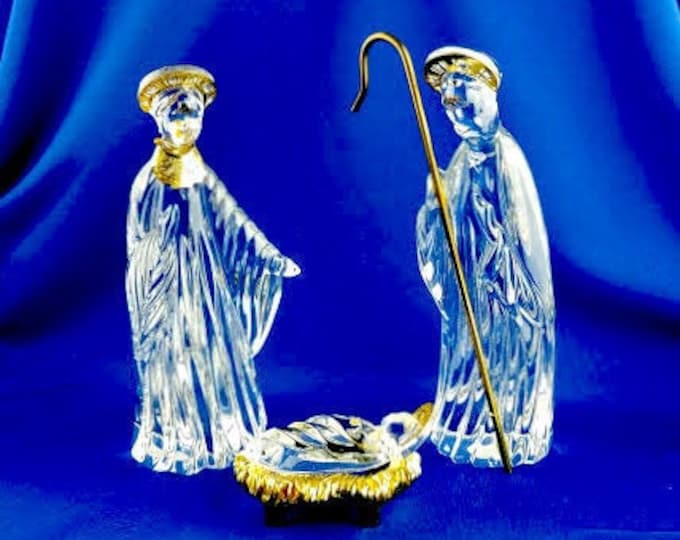 Gorham Crystal Nativity Set - Etsy