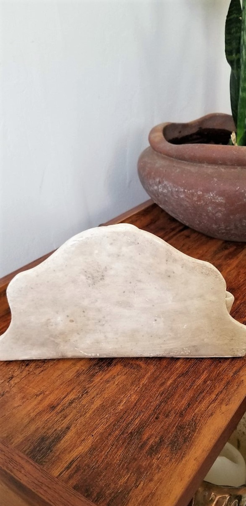 Large Plaster Wall Sconce and Shelf, Long Plaster Wall Sconce and Shelf ...