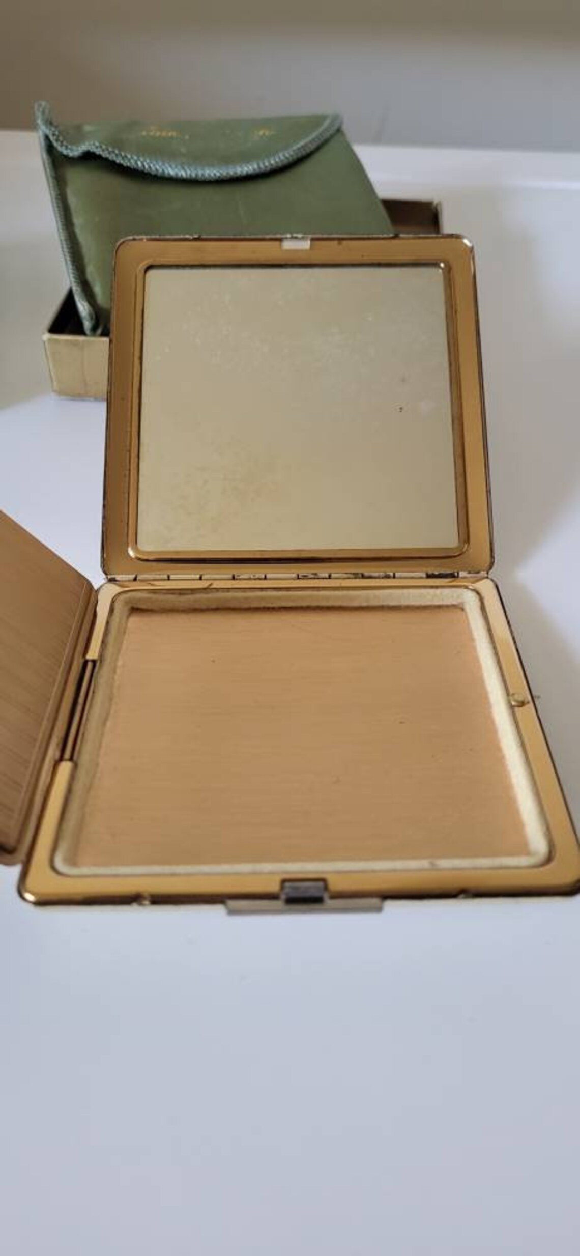Vintage Elgin American 1940's Compact in Original Box, Gold Colored ...