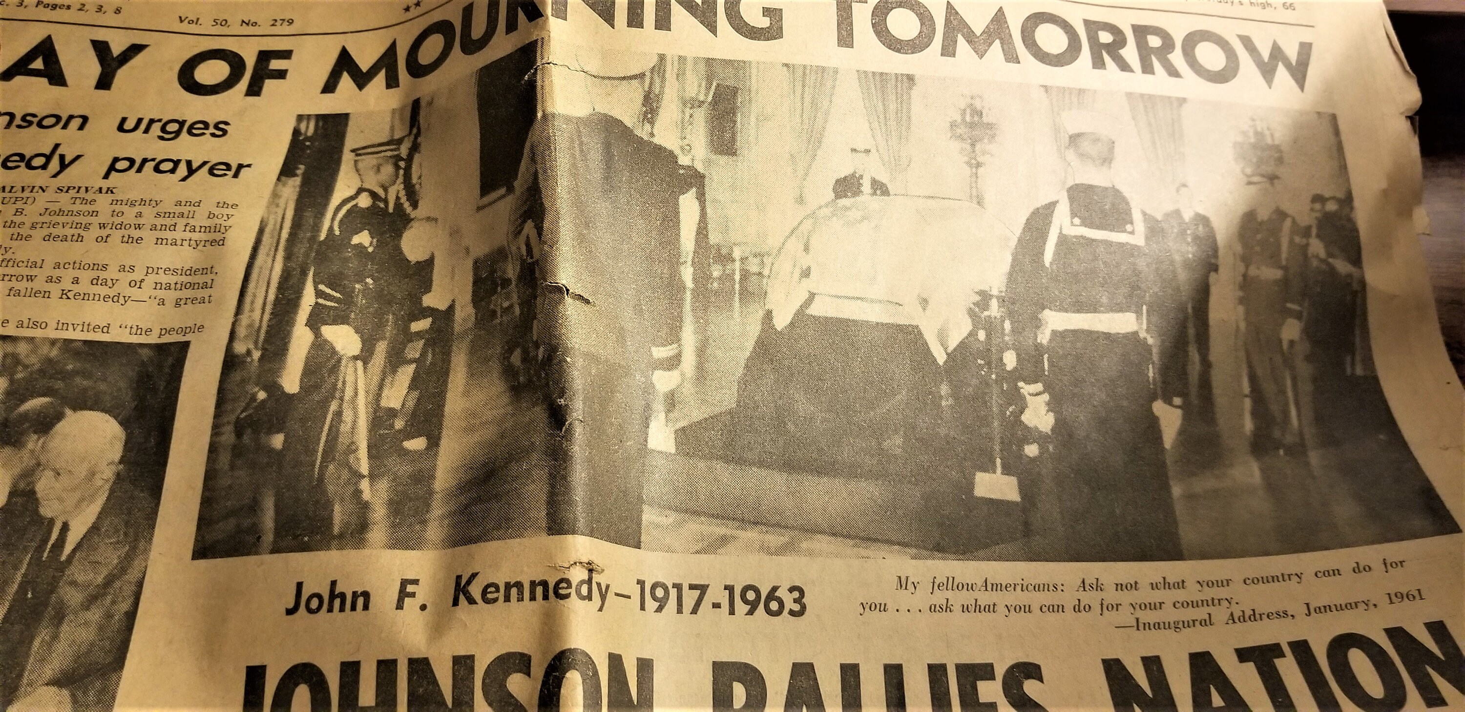The Sunday Star Ledger November 24, 1963 day of Mourning Tomorrow ...