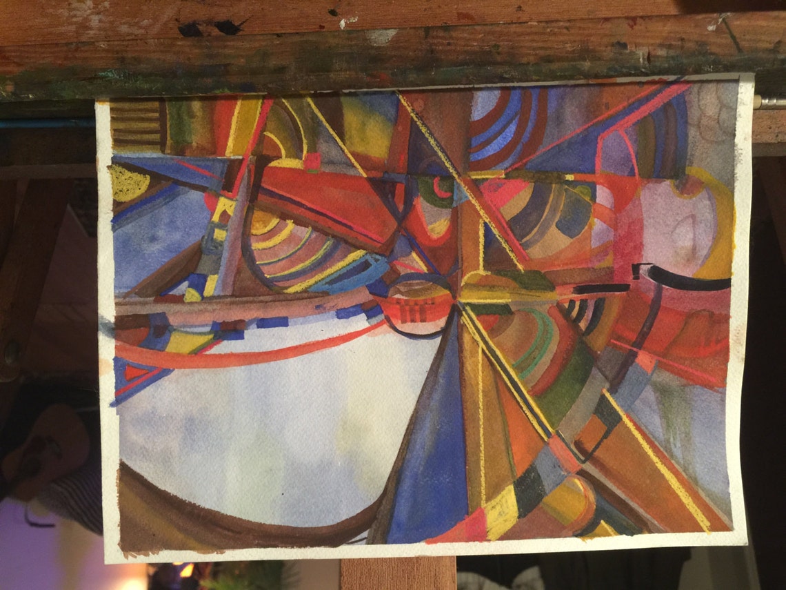 Original Abstract Watercolor Painting by Local Artist - Etsy