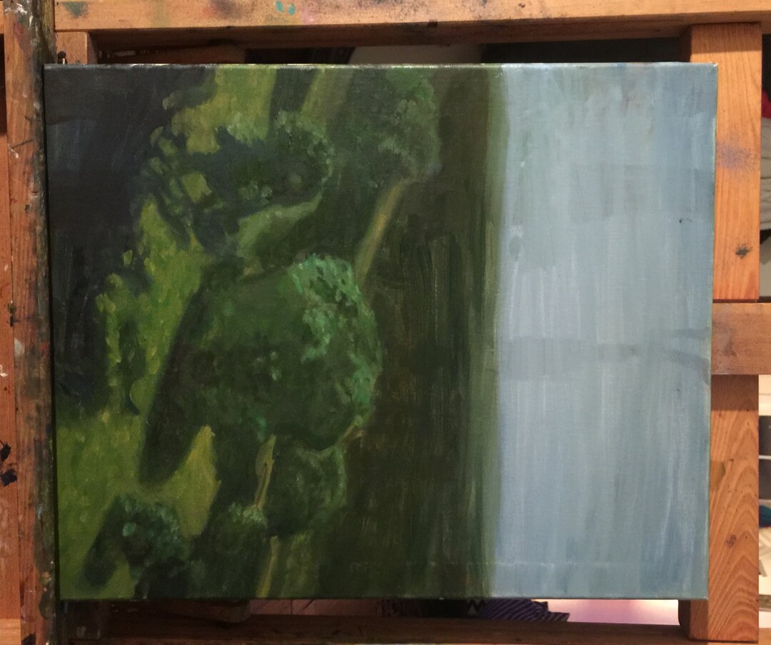 Outdoor Scene Landscape Painting, Landscape Paintings, Original Oil on ...