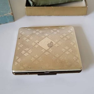 Vintage Elgin American 1940's Compact in Original Box, Gold Colored ...