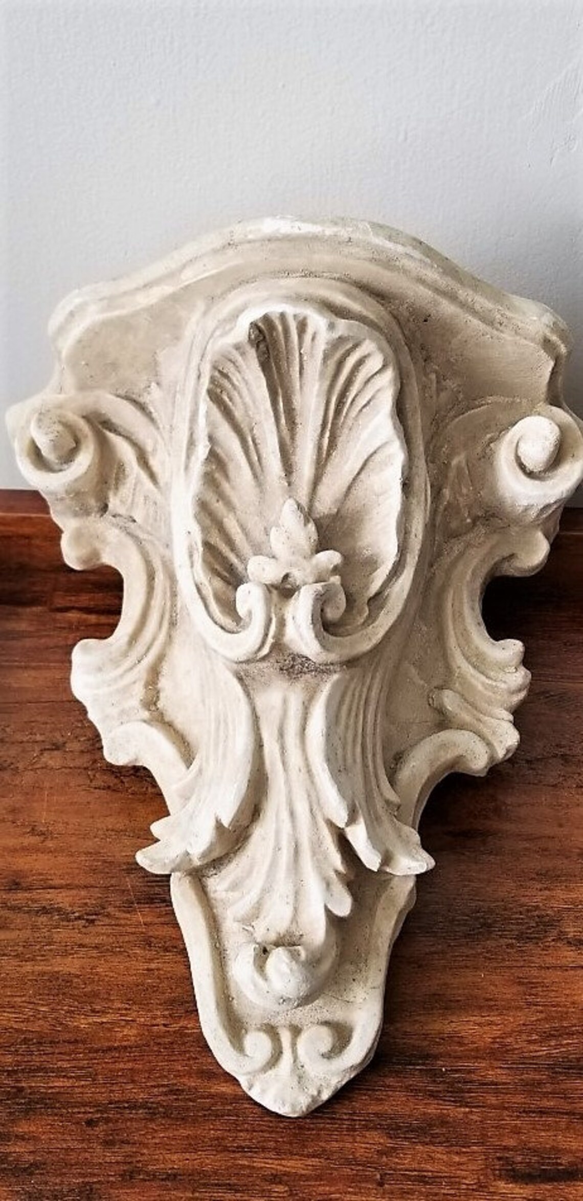 Large Plaster Wall Sconce and Shelf Long Plaster Wall Sconce | Etsy