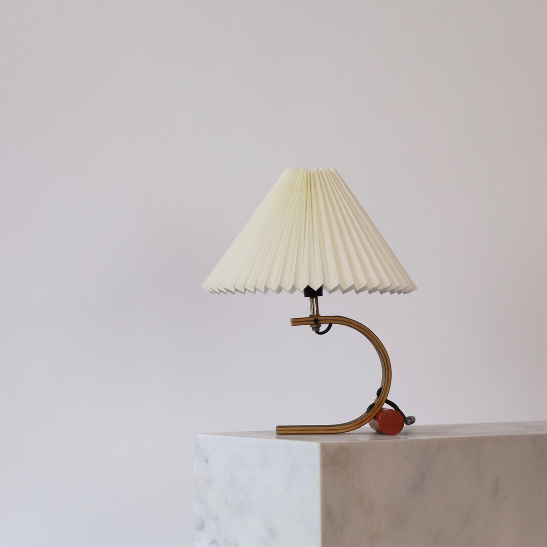 A Curved Caprani Table Lamp | 1970s | Denmark - Etsy