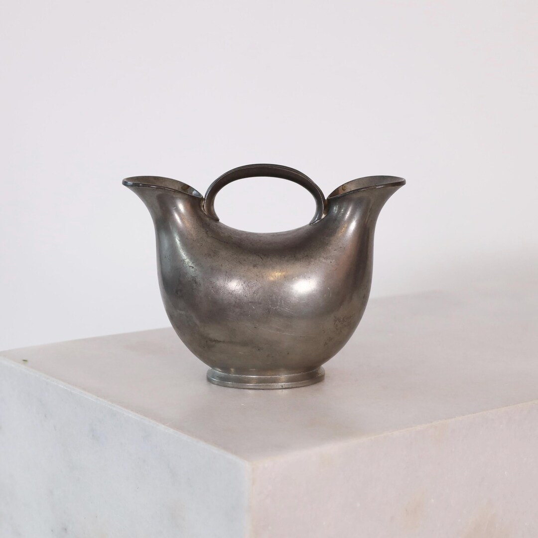Art Deco Dual-pipe Pewter Vase by Just Andersen | 1920s | Denmark - Etsy