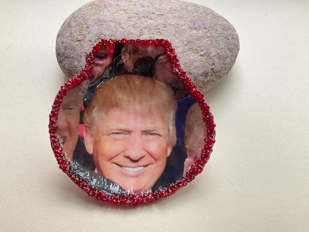 DONALD TRUMP Ring Dish Handmade Trinket Jewelry Decoupage Tissue Paper ...