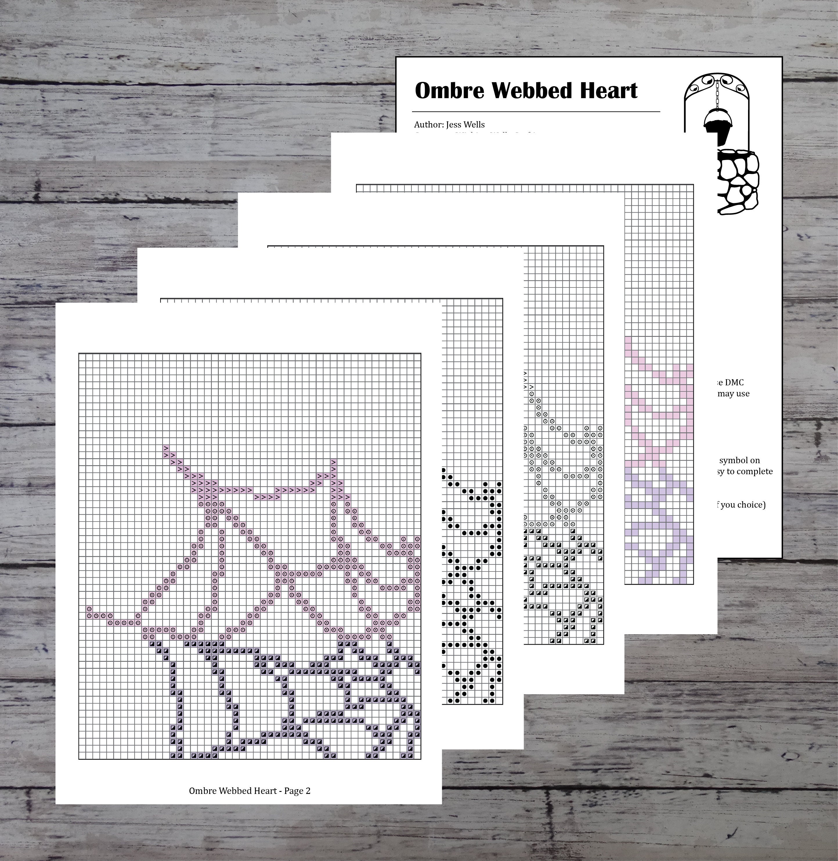 Pastel Goth Ombre Webbed Heart - Etsy