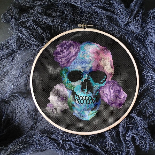 Skull Cross Stitch Pattern - Etsy