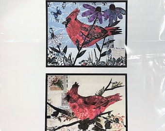 RED THE CARDINAL Joy of Collage Quilt Pattern - Etsy