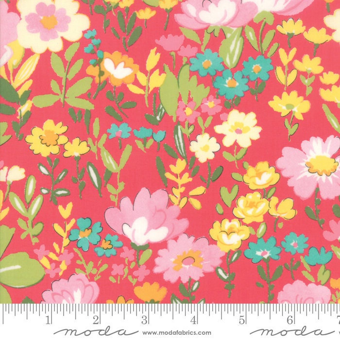 Moda REGENT STREET LAWNS 2018 Quilt Fabric 1/2 Yard Pink | Etsy