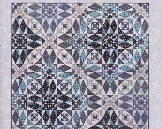 Moda SAILING the BLUE Quilt Pattern by Janet Clare 73" X 73" - Ahoy Me ...