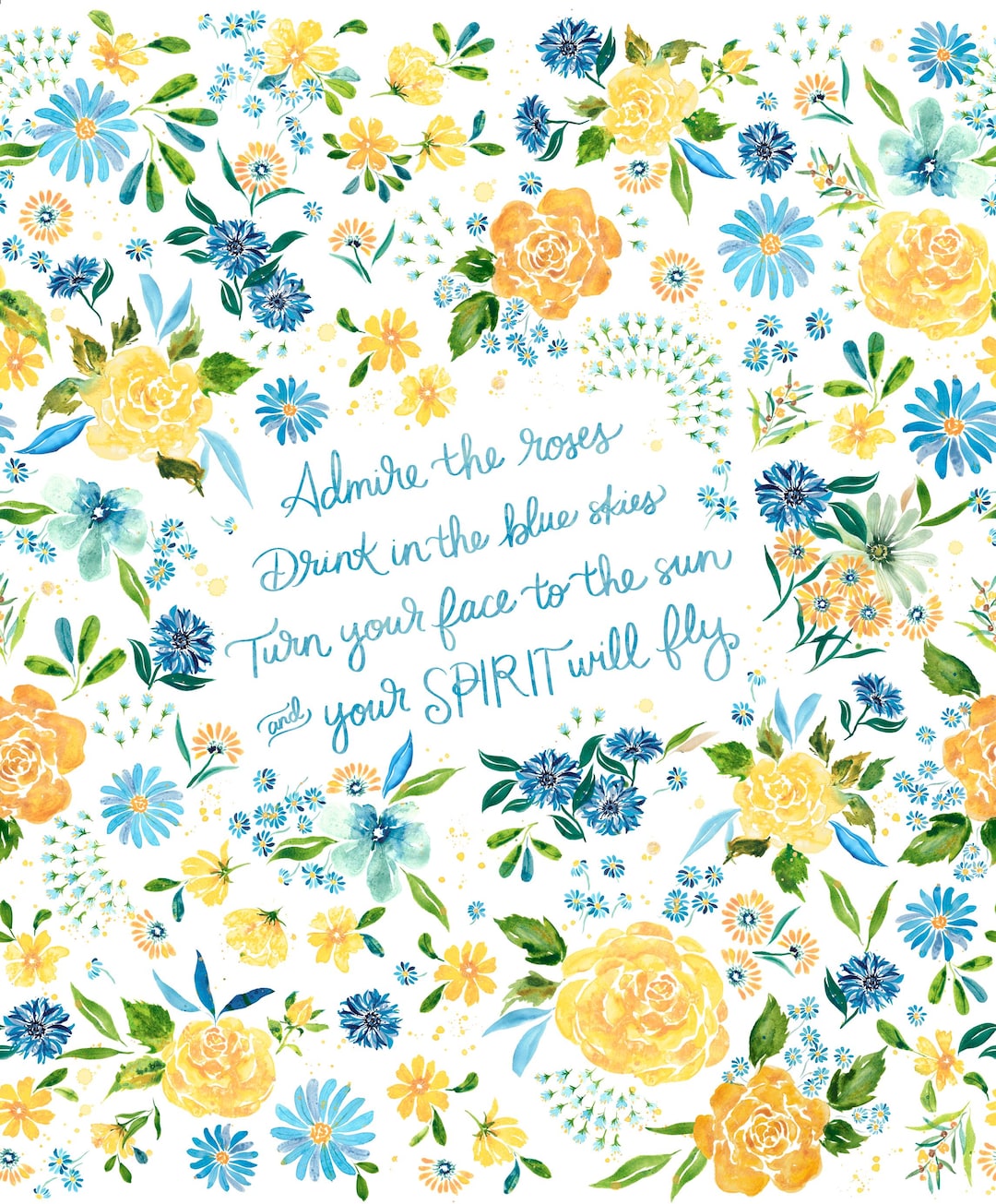 Moda SUNSHINE and BLUE SKIES Quilt Fabric 36" X 44" Panel by Create Joy ...