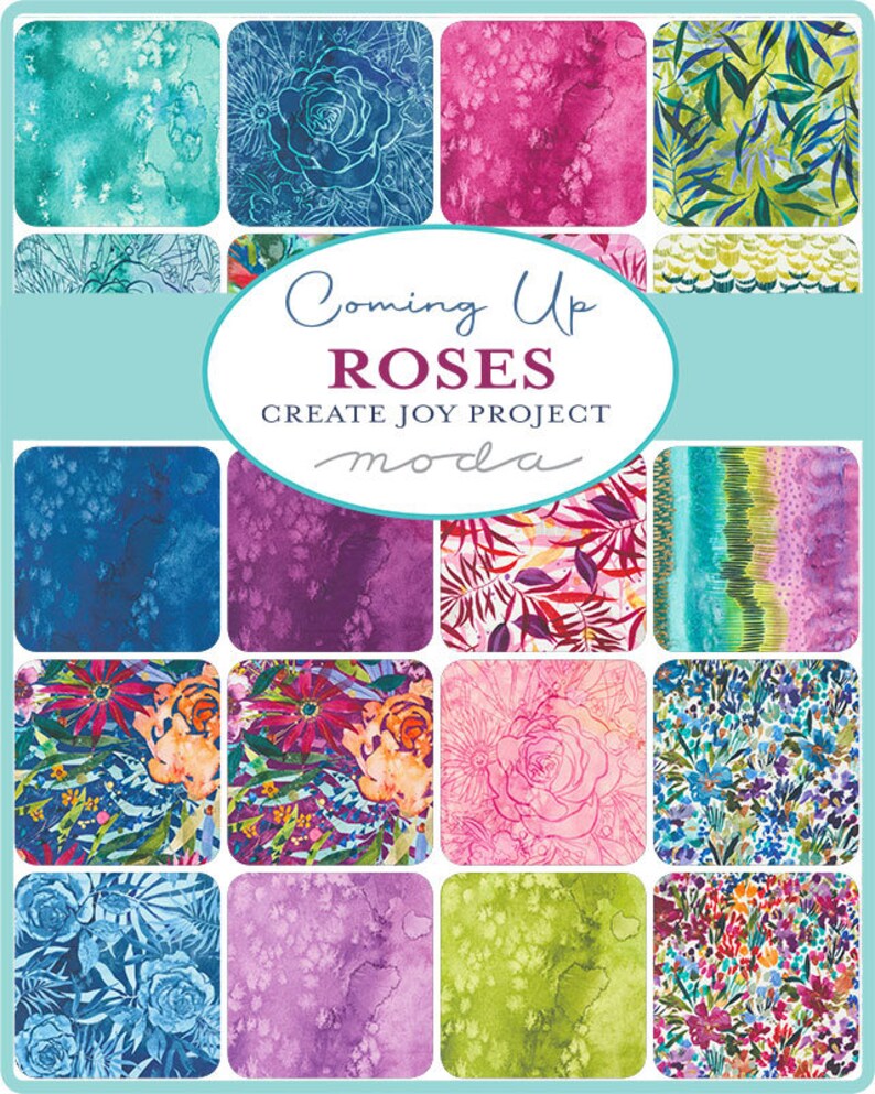 Moda COMING UP ROSES Quilt Fabric By-the-1/2-yard by Create Joy Project ...