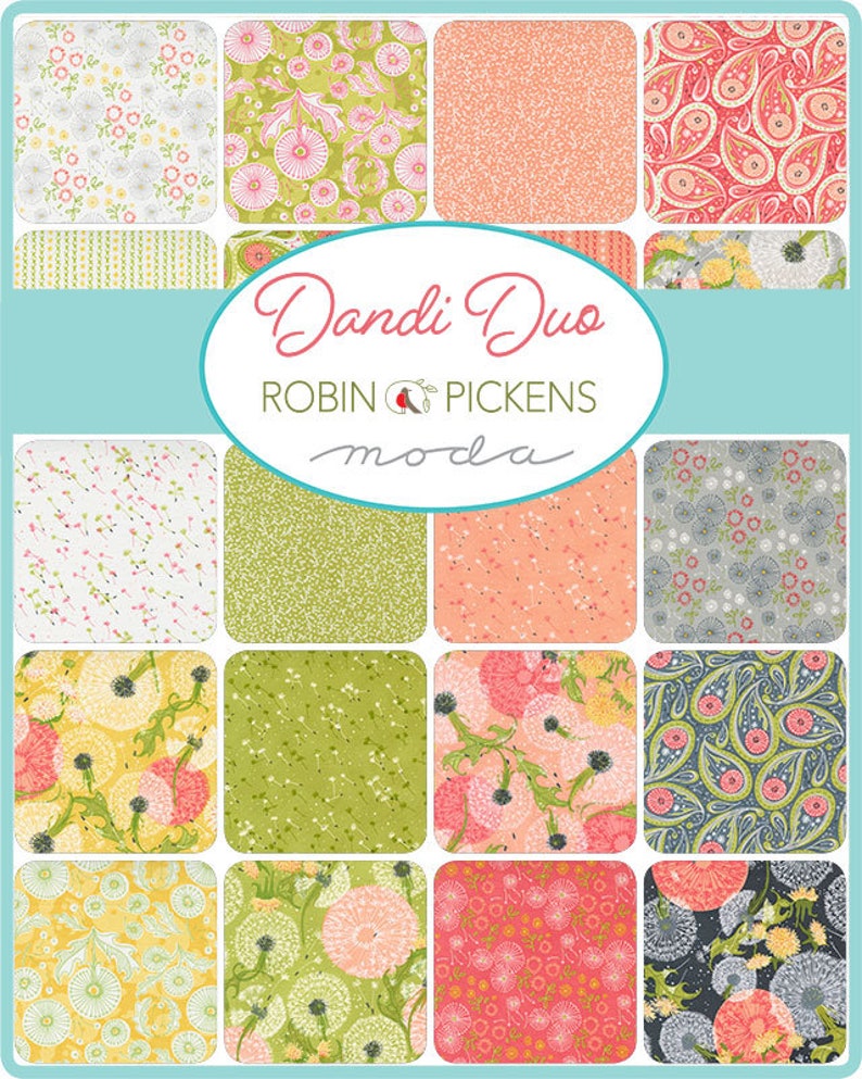 Moda DANDI DUO Quilt Fabric By-the-1/2-yard by Robin Pickens - Etsy