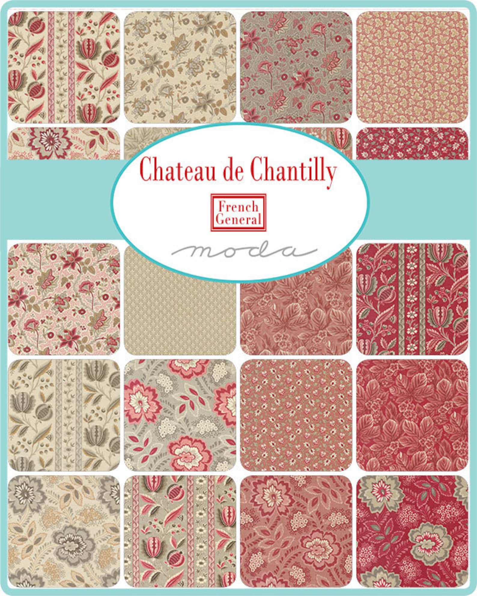 Moda CHATEAU DE CHANTILLY Quilt Fabric By-the-1/2-yard by French ...