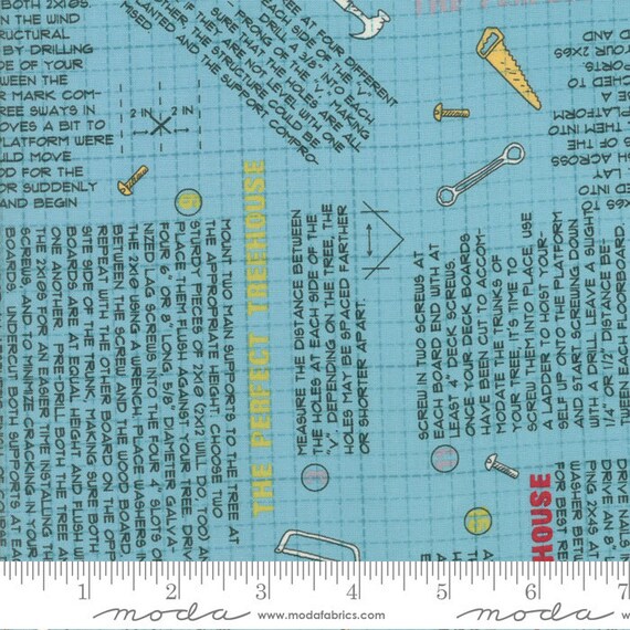 Moda THE TREEHOUSE CLUB Quilt Fabric By-The-1/2-Yard by | Etsy