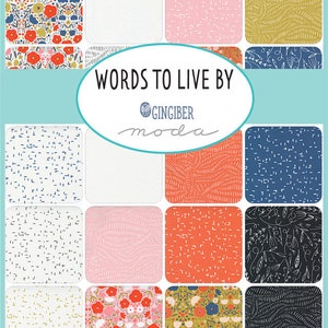 Moda Words to Live by 21 Quilt Fabric Fat Eighth Bundle 48320F8 - by ...