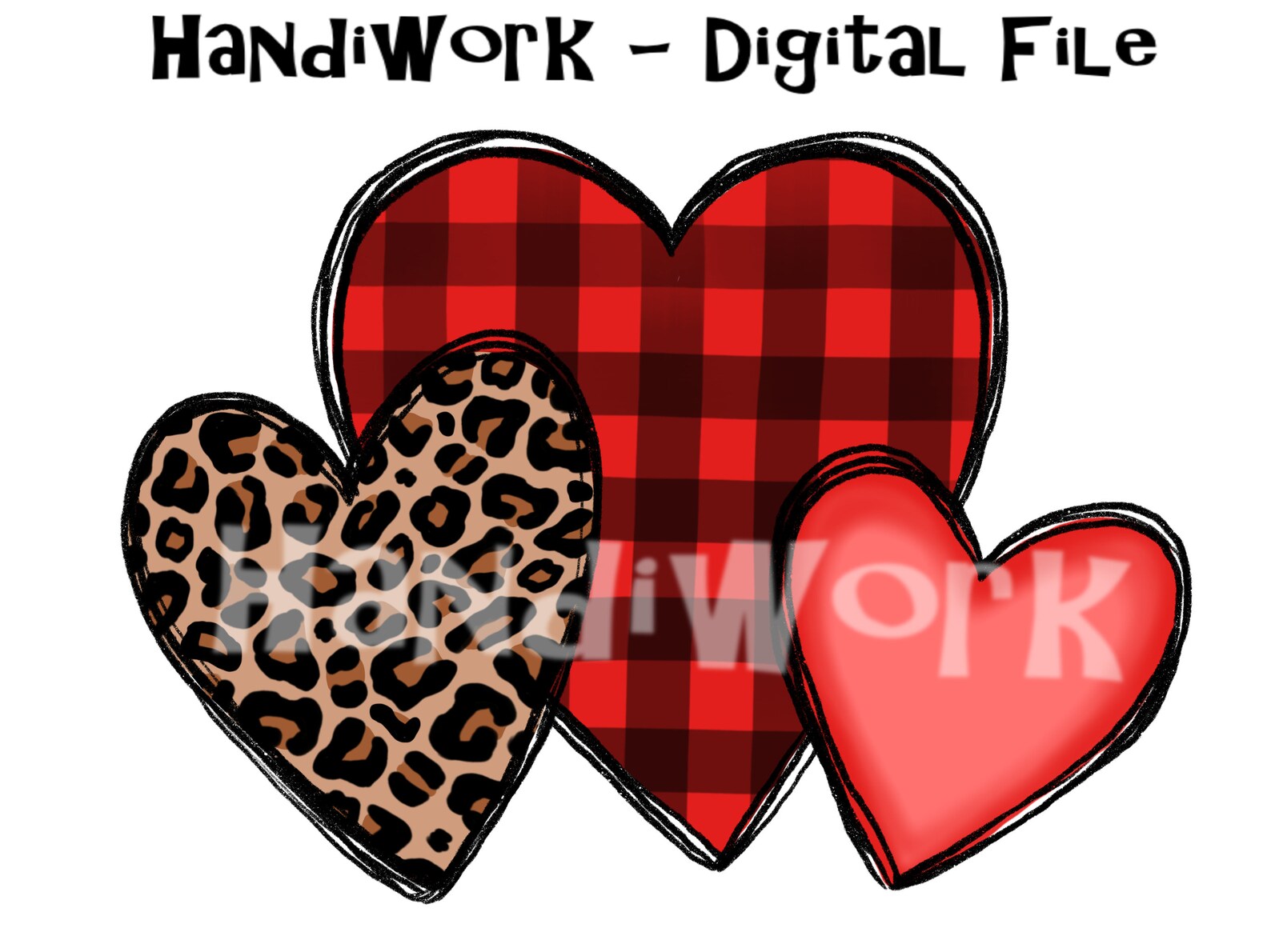 Cheetah Heart PNG File, Plaid and Cheetah Hearts, Valentines Cheetah ...