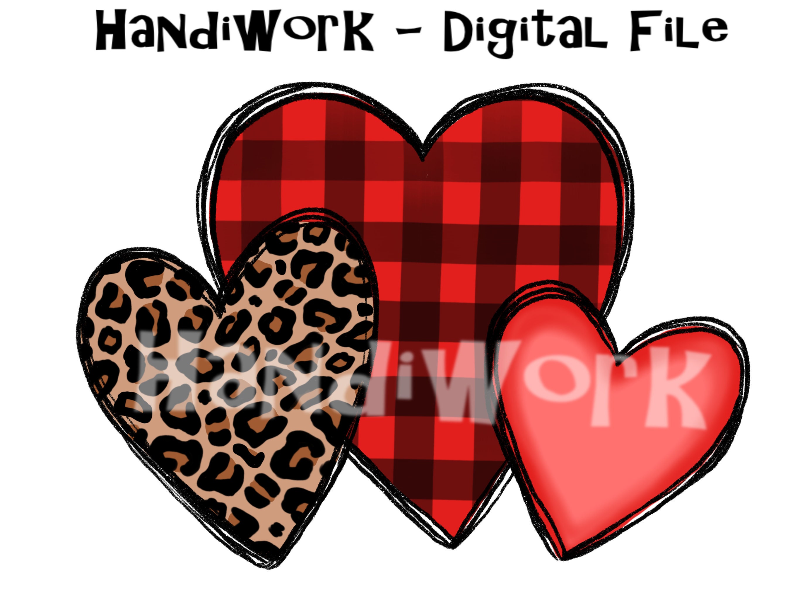 Cheetah Heart PNG File, Plaid and Cheetah Hearts, Valentines Cheetah ...