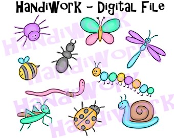 Cute Bug Clip Art | Etsy