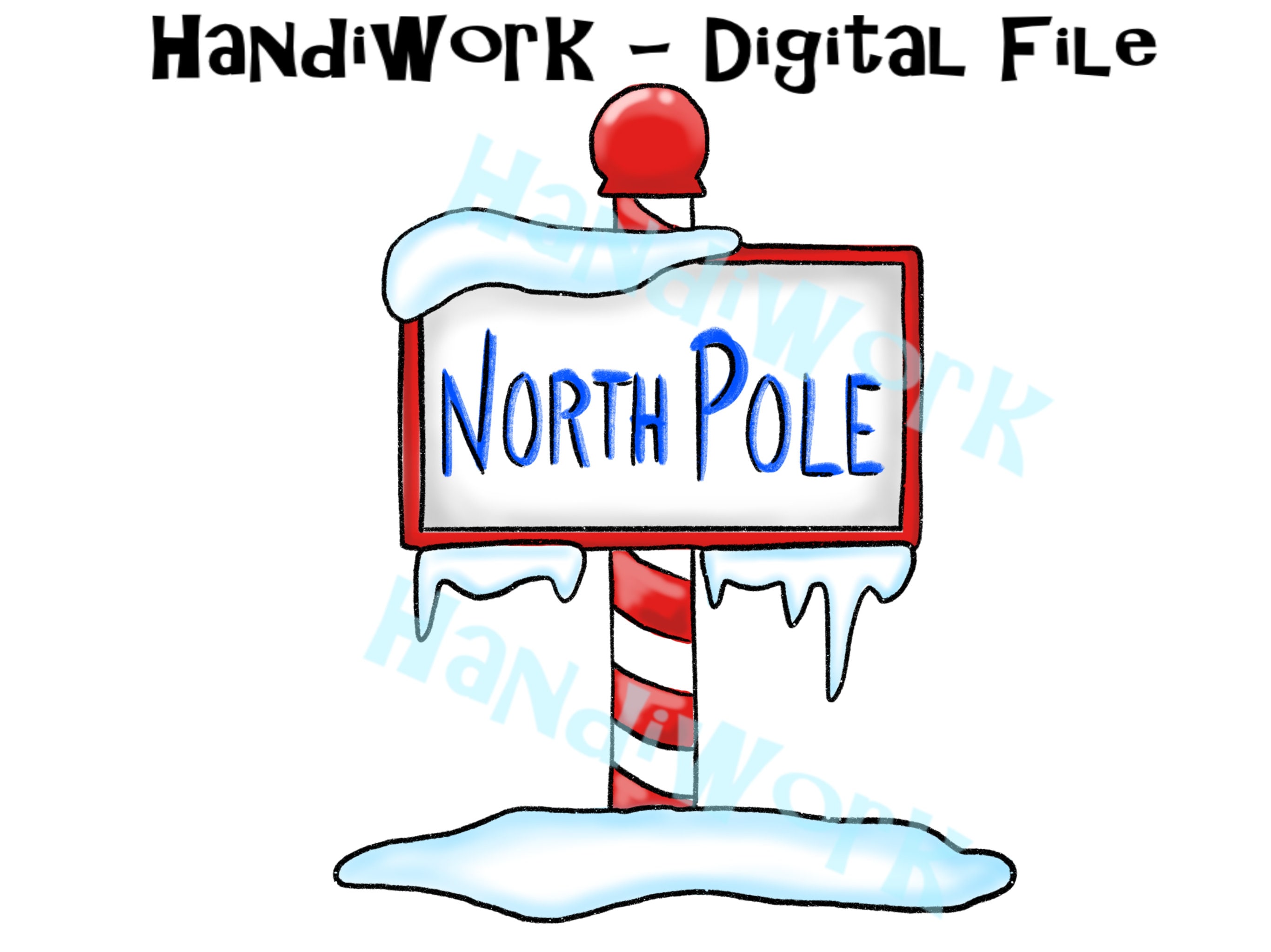 North Pole Sign Clipart